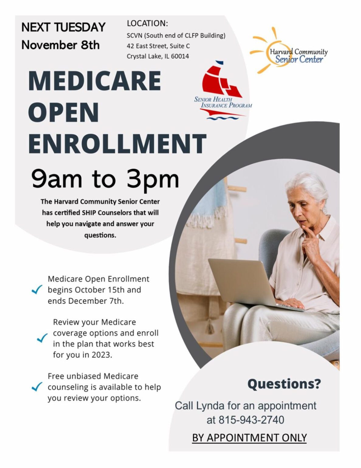 Medicare Open Enrollment Counseling - Senior Care Volunteer Network